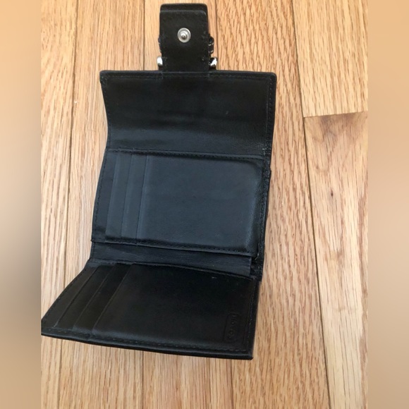 Coach | Bags | Nwot Coach Black Wallet Snap Closure | Poshmark